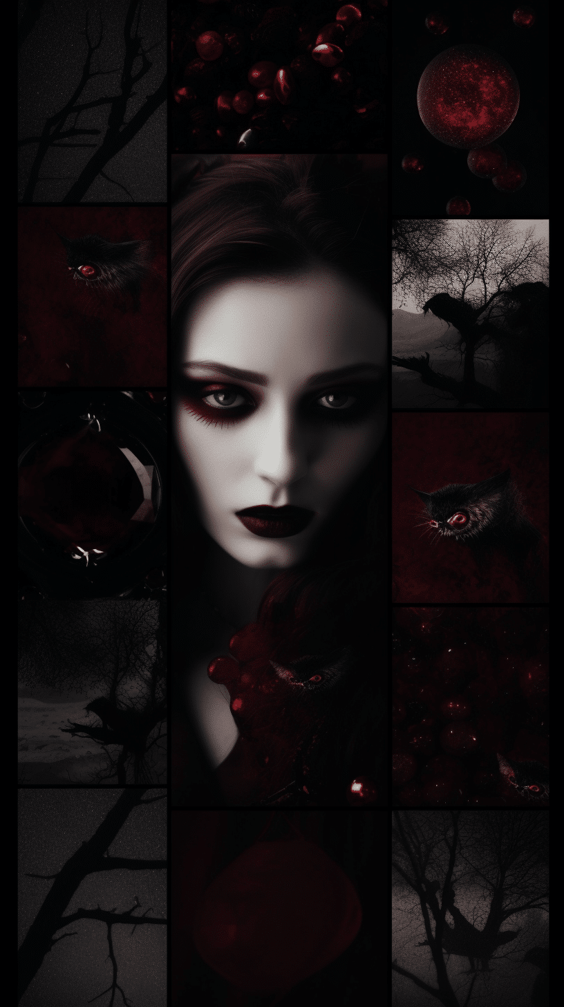 Collage Of Vampire Aesthetic - Aesthetic Wallpapers